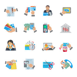 Credit life flat Royalty Free Vector Image - VectorStock