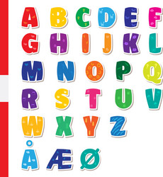 Cute funny childish french alphabet font Vector Image