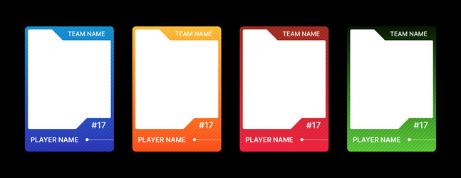 Sports trading card templates Royalty Free Vector Image