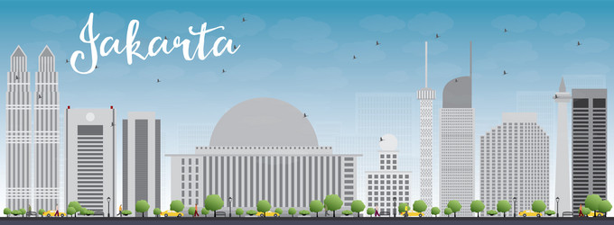 Jakarta big city Royalty Free Vector Image - VectorStock
