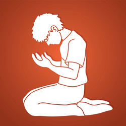 Hand pray Royalty Free Vector Image - VectorStock