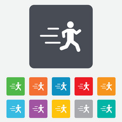 Running sign icon human sport symbol Royalty Free Vector