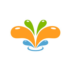 Abstract water splash color symbol design Vector Image