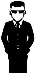 Secret agent cartoon isolated Royalty Free Vector Image