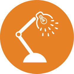 Electric table light icon gray color Royalty Free Vector