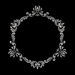 Elegant luxury vintage silver floral frame Vector Image