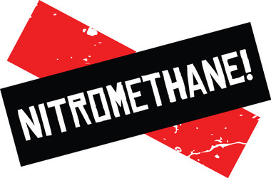 Nitromethane stamp on white Royalty Free Vector Image