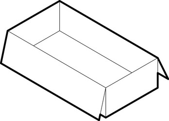 Cardboard box outline icon isometric Royalty Free Vector