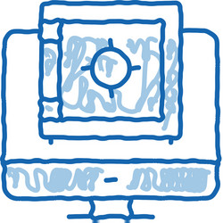 Lighthouse beacon doodle icon hand drawn Vector Image