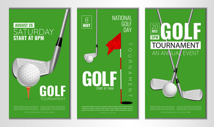 Banner of golf tournament Royalty Free Vector Image