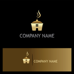 House cook food logo Royalty Free Vector Image