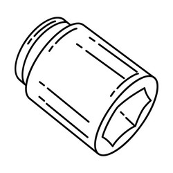 Ratchet sockets icon doodle hand drawn or outline Vector Image