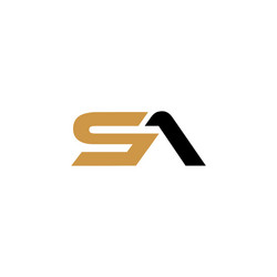 Initial letter sa logo or as design Royalty Free Vector