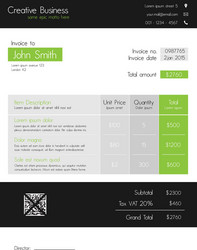 Template Invoice Green Vector Images (over 200)