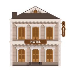 Simple modern hotel building Royalty Free Vector Image