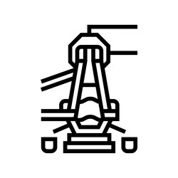 Blast furnace steel production line icon Vector Image
