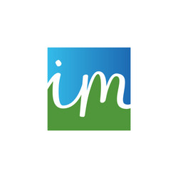 Creative initial letter im square logo design Vector Image