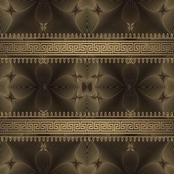 Art deco gold 3d luxury seamless pattern greek Vector Image