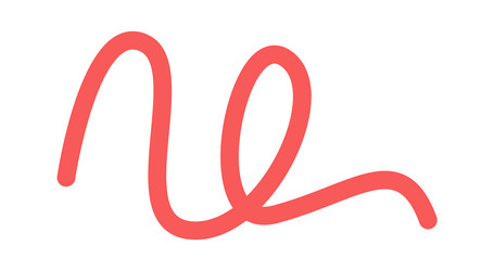 Hand drawn abstract icon curly line decor element Vector Image