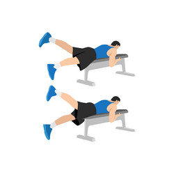 Flutter kicks exercise flat Royalty Free Vector Image