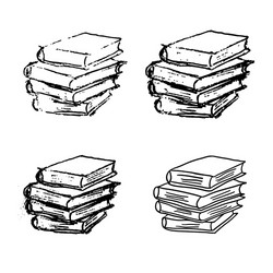 Cartoon Stack of Books Vector Images (over 7,600)