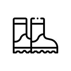 Boot icon thin linear style design isolated Vector Image