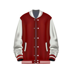 Red college jacket Royalty Free Vector Image - VectorStock