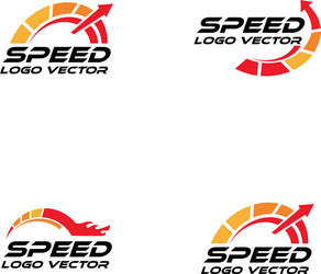 Speed logo design fast speedometer Royalty Free Vector Image