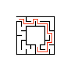Square labyrinth icon Royalty Free Vector Image