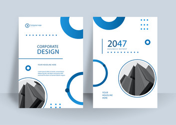 Modern blue cover design template graphic design Vector Image