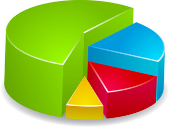 3d rounded graph Royalty Free Vector Image - VectorStock