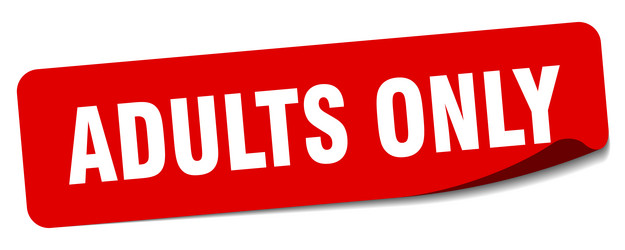 Adults only sticker label Royalty Free Vector Image