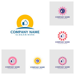 Sun like logo design good Royalty Free Vector Image