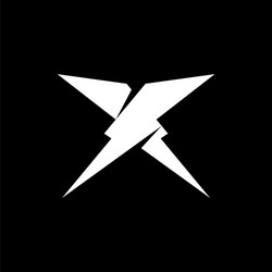 X letter logo bold italic for automotive Vector Image