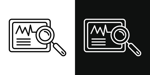 Monitoring icon set computer dashboard data Vector Image