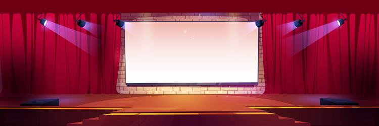 Concert hall tv studio or comedy show stage Vector Image