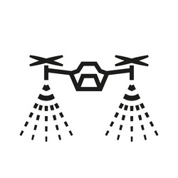 Spraying drone abstract concept Royalty Free Vector Image