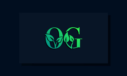 Initial letters og monogram logo design bundle Vector Image