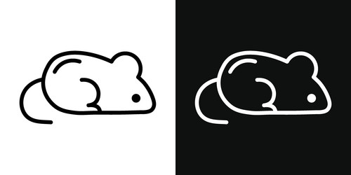 Mouse animal icon set cute rodent mice symbol Vector Image