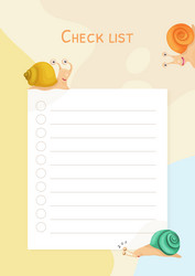 A bright weekly planner with cute charming funny Vector Image