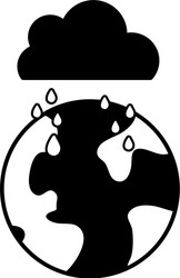 Natural cloud raining in the earth planet Vector Image