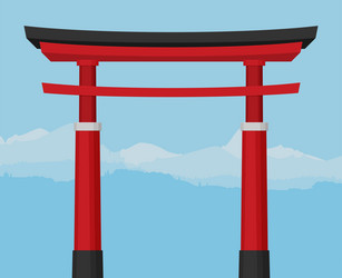 Japan country design template in flat Royalty Free Vector