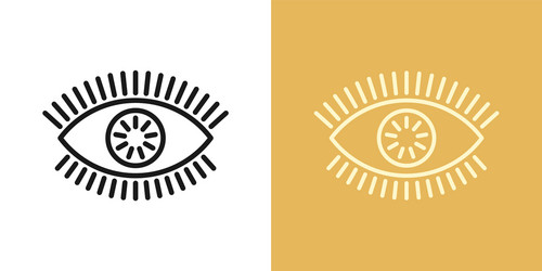 Outline magic eye icon with editable stroke Vector Image