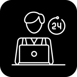 Overworked business and office icon with black Vector Image