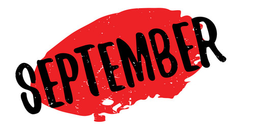 September rubber stamp Royalty Free Vector Image