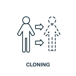 Cloning icon monochrome simple bioengineering Vector Image