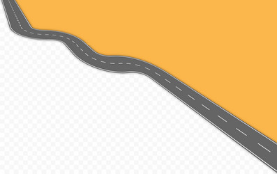 Curved road with markings Royalty Free Vector Image