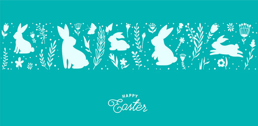 Spring grass seamless border floral Royalty Free Vector