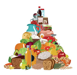 Fresh fruits and veggies for a healthy lifestyle Vector Image