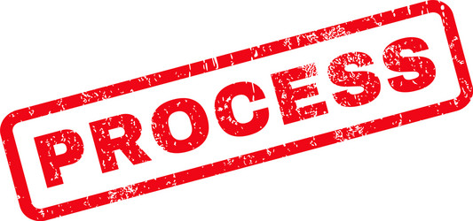 Process rubber stamp Royalty Free Vector Image